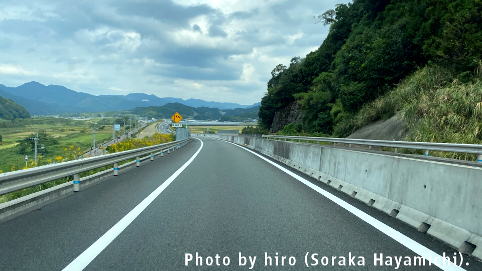 E78東九州道 上り行き（日南東郷IC～清武JCT）