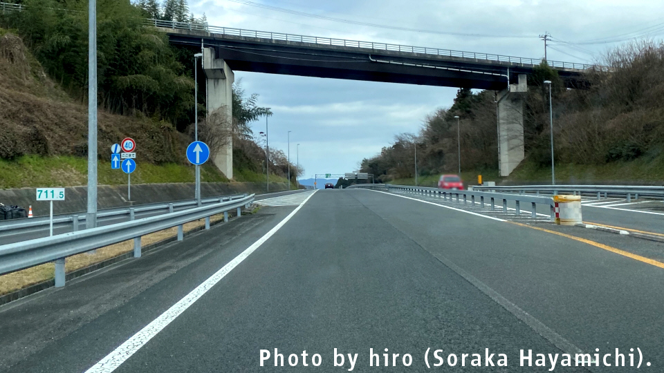 E97大分空港道路 下り行き（日出IC～藤原JCT）